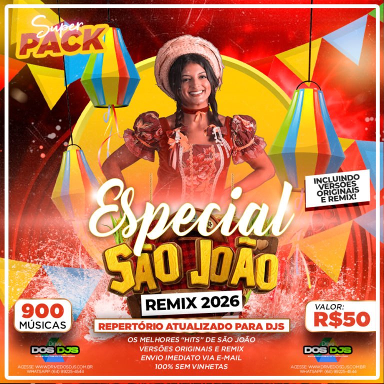 SUPER PACK SÃO JOÃO REMIX 2026 – DRIVE DOS DJS